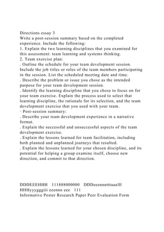 Directions essay 3 Write a post-session summary based on the com.docx