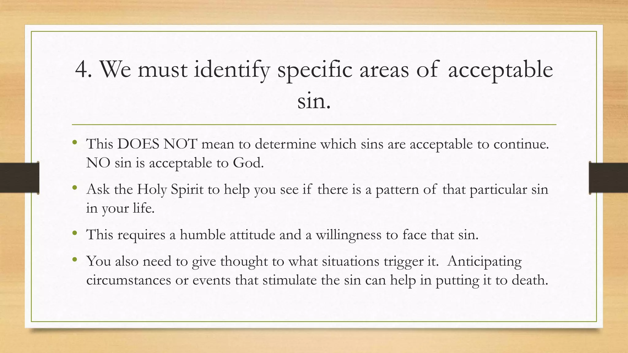 Directions for dealing with sin | PPTX