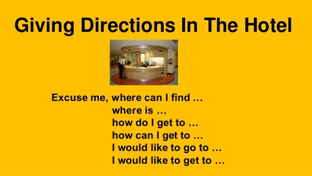Directions in the hotel