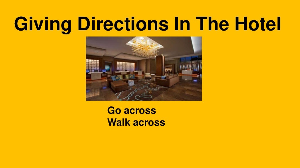 Directions in the hotel