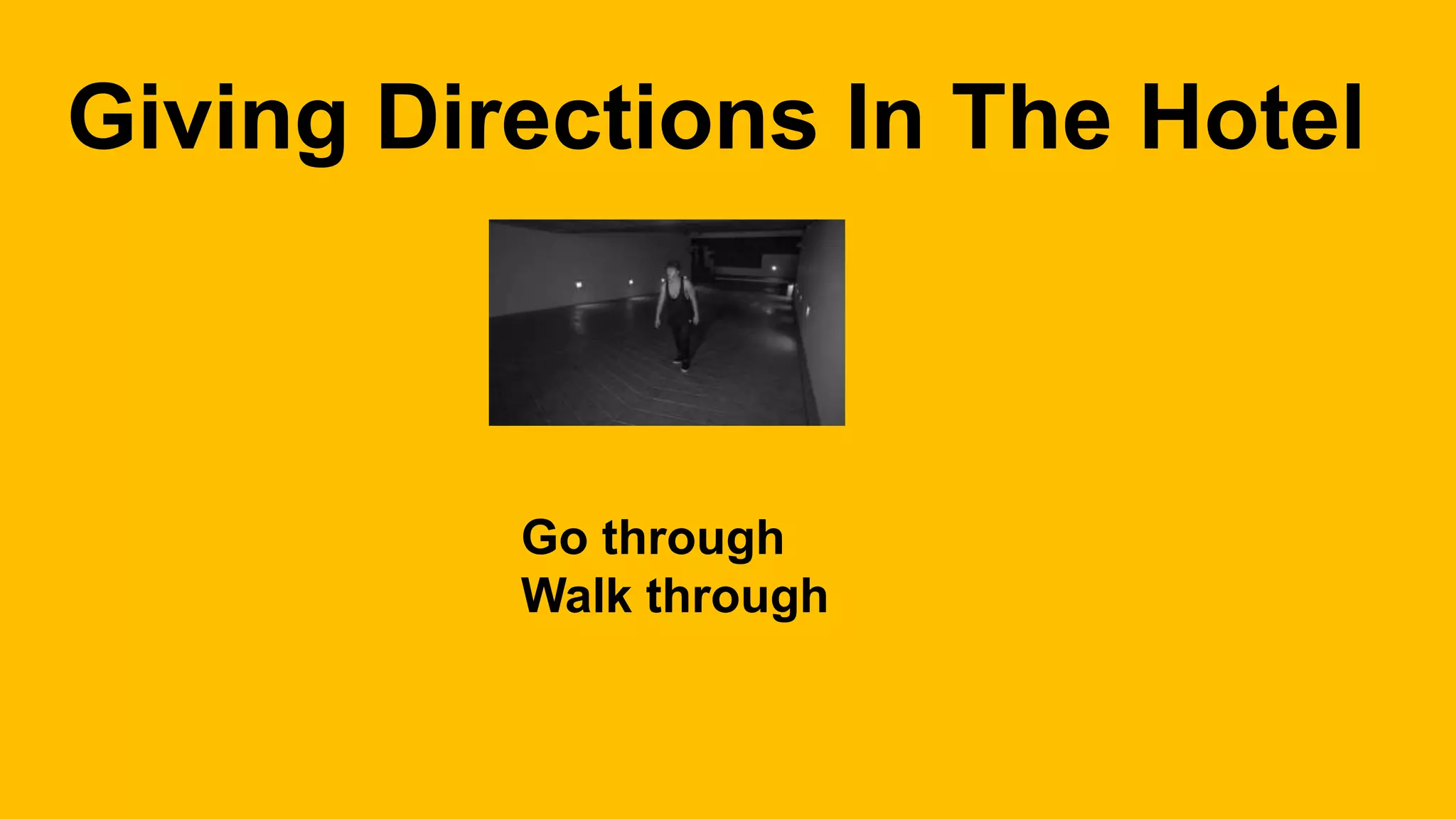 Directions in the hotel | PPTX