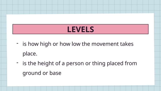 Learning about Location, Space, Directions, Levels and Pathways | PPT