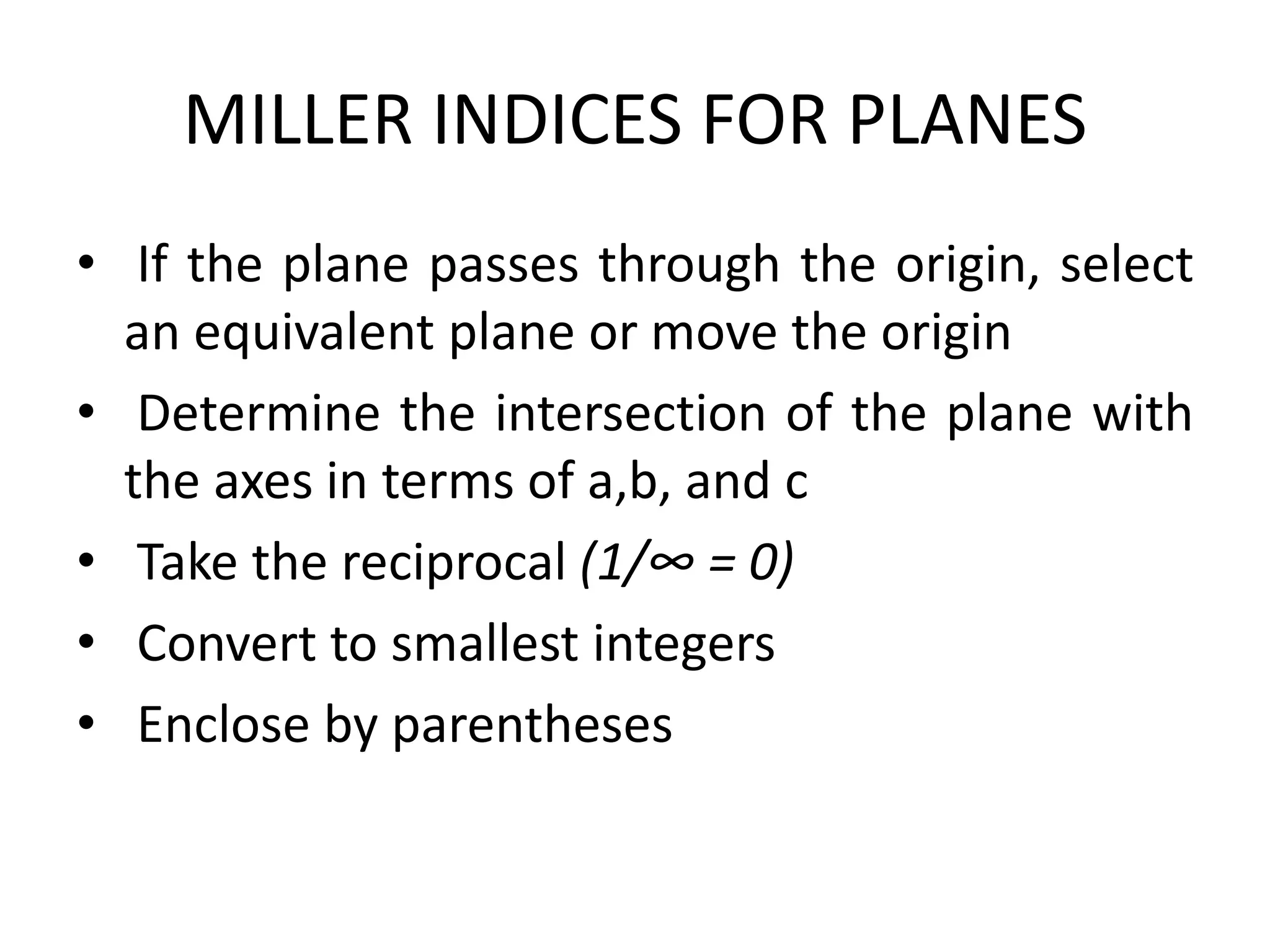 Directions, planes and miller indices | PPTX