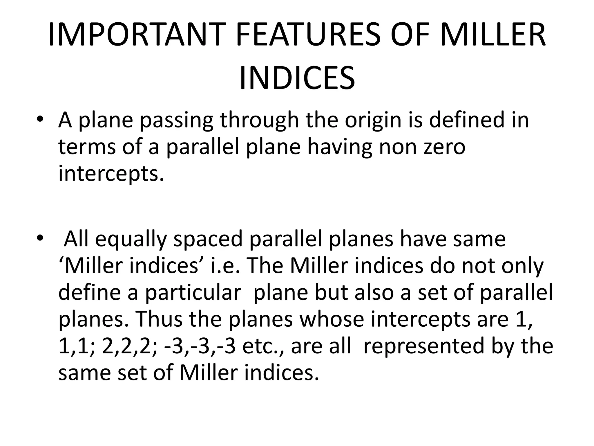 Directions, planes and miller indices | PPTX