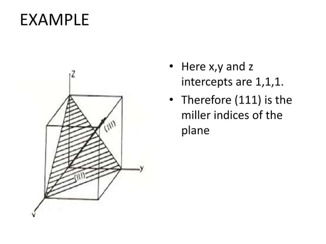 Directions, planes and miller indices | PPTX | Chemistry | Science