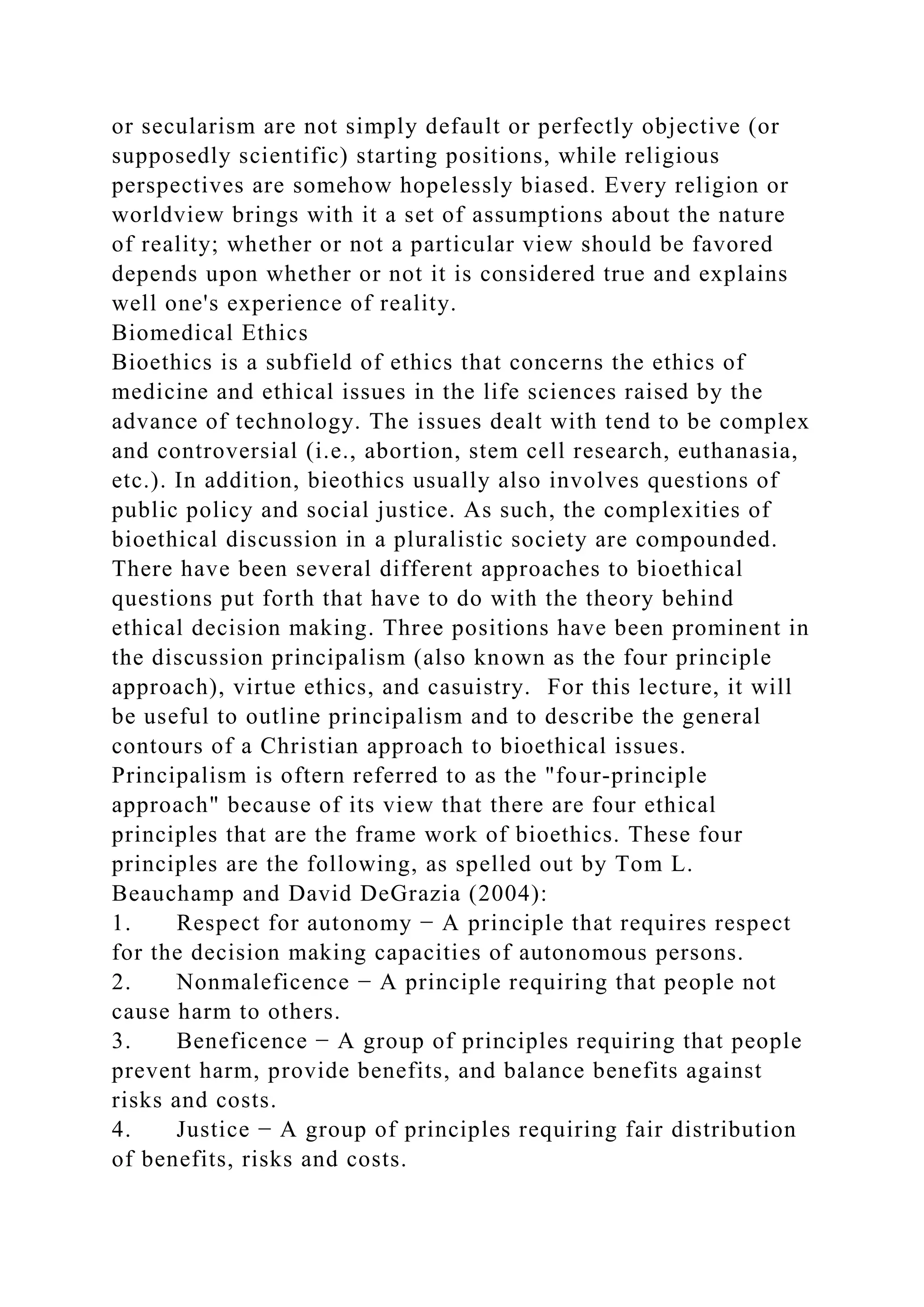 DIRECTIONS What do the four parts of the Christian Biblical Na.docx