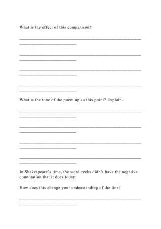 Directions Work to paraphrase the poem into its literal meaning, id.docx