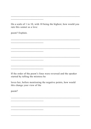 Directions Work to paraphrase the poem into its literal meaning, id.docx