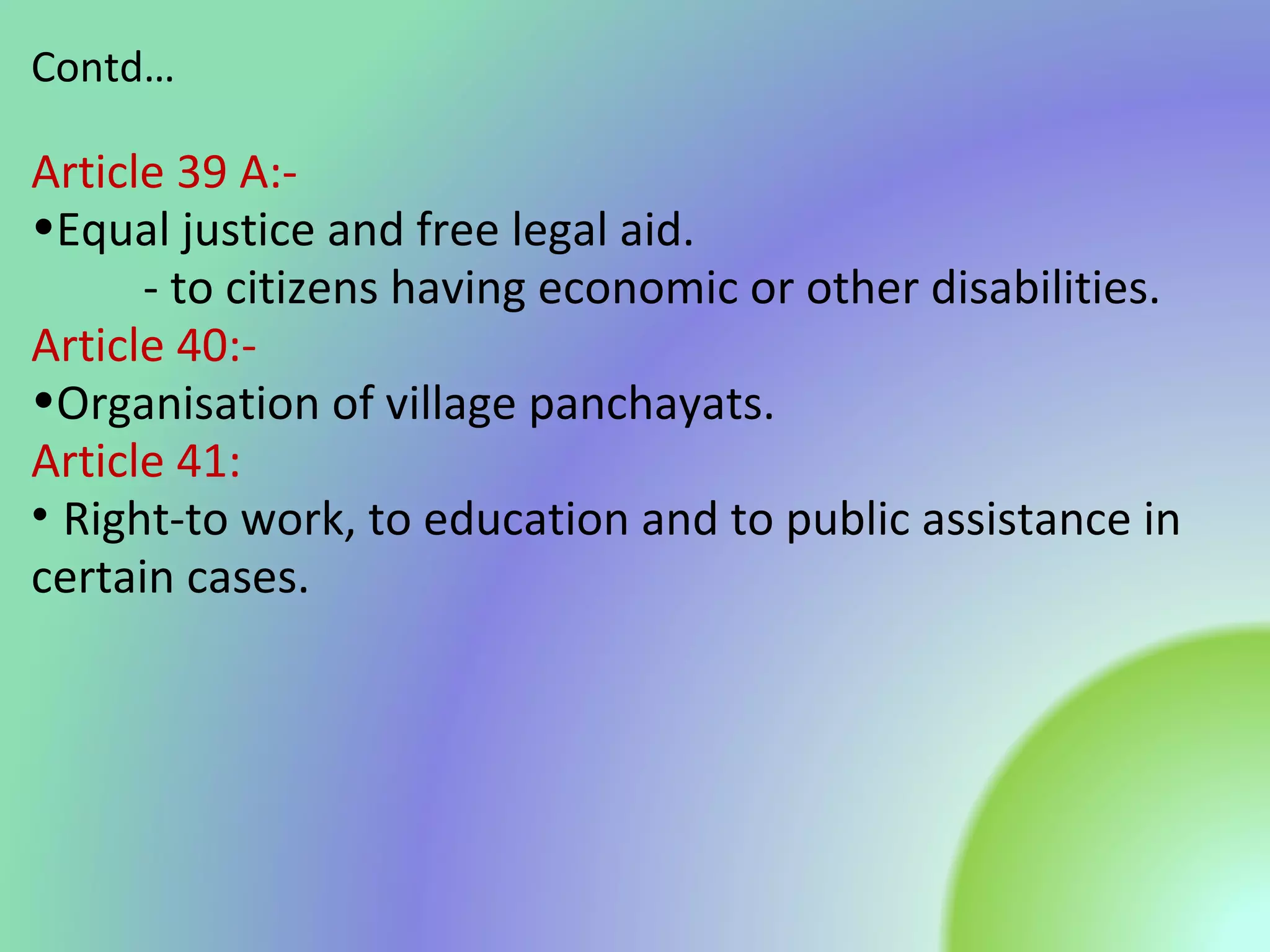 Directive principles of state policy | PPT