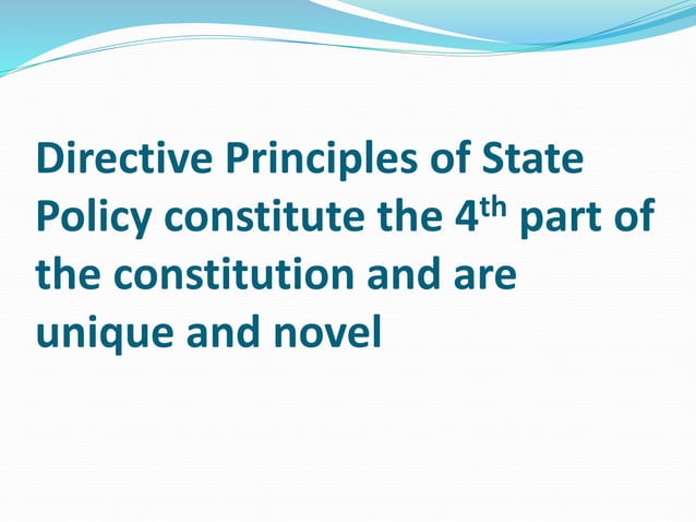 Directive principles of state policy | PPTX