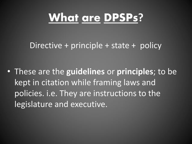 Directive principles of state policy | PPTX