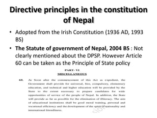 Directive Principles of State Policy | PPTX