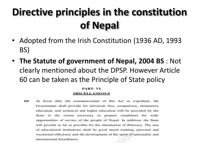 Directive Principles of State Policy | PPTX | Political Issues & policy ...