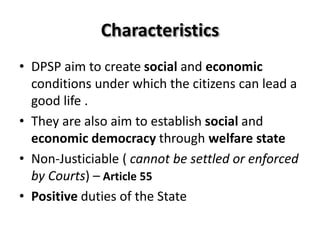 Directive Principles of State Policy | PPTX