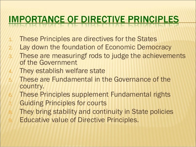 Directive principles of state policy in india