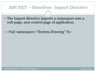 ASP.NET - Directives | PPT