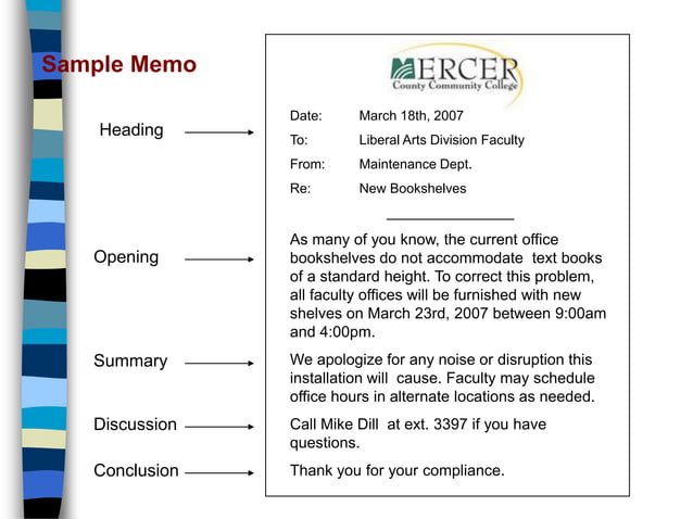 Directives and instructions in memo mba first year | PPT