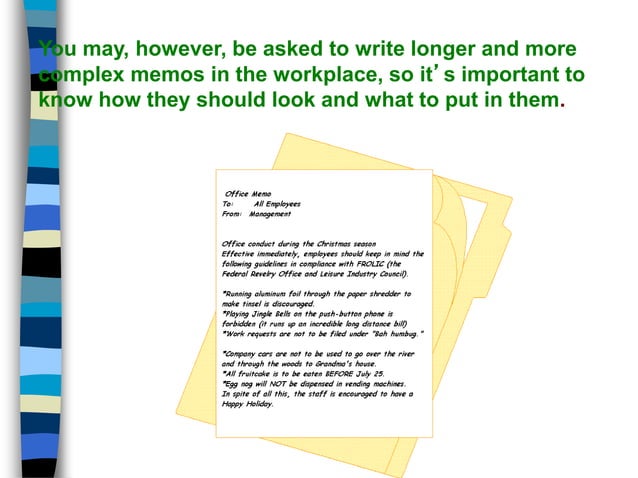 Directives and instructions in memo mba first year | PPT