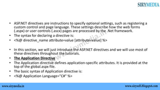 Directives in asp.net