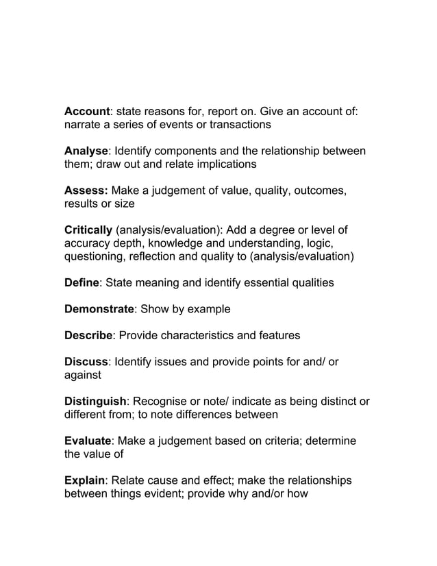 Directive Terms Bingo | PDF