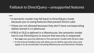 Direct Lake Deep Dive slides from Fabric Engineering Roadshow | PPT