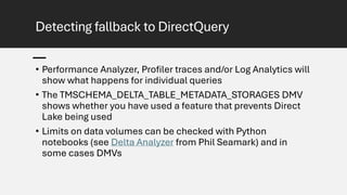 Direct Lake Deep Dive slides from Fabric Engineering Roadshow | PPT