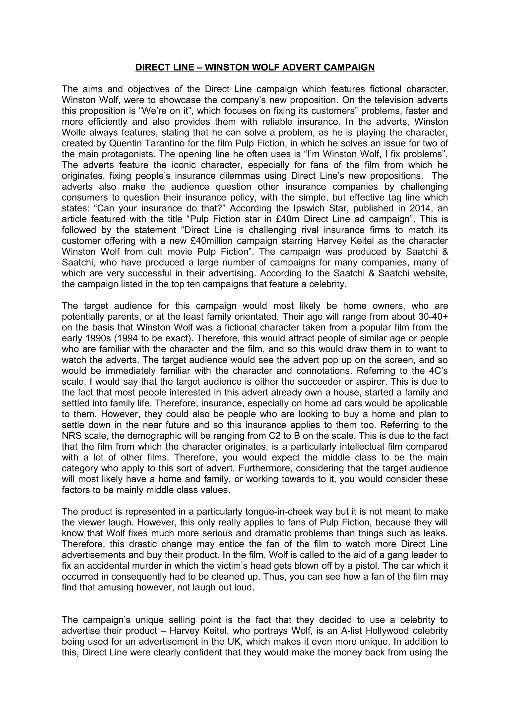 Direct line case study | DOC