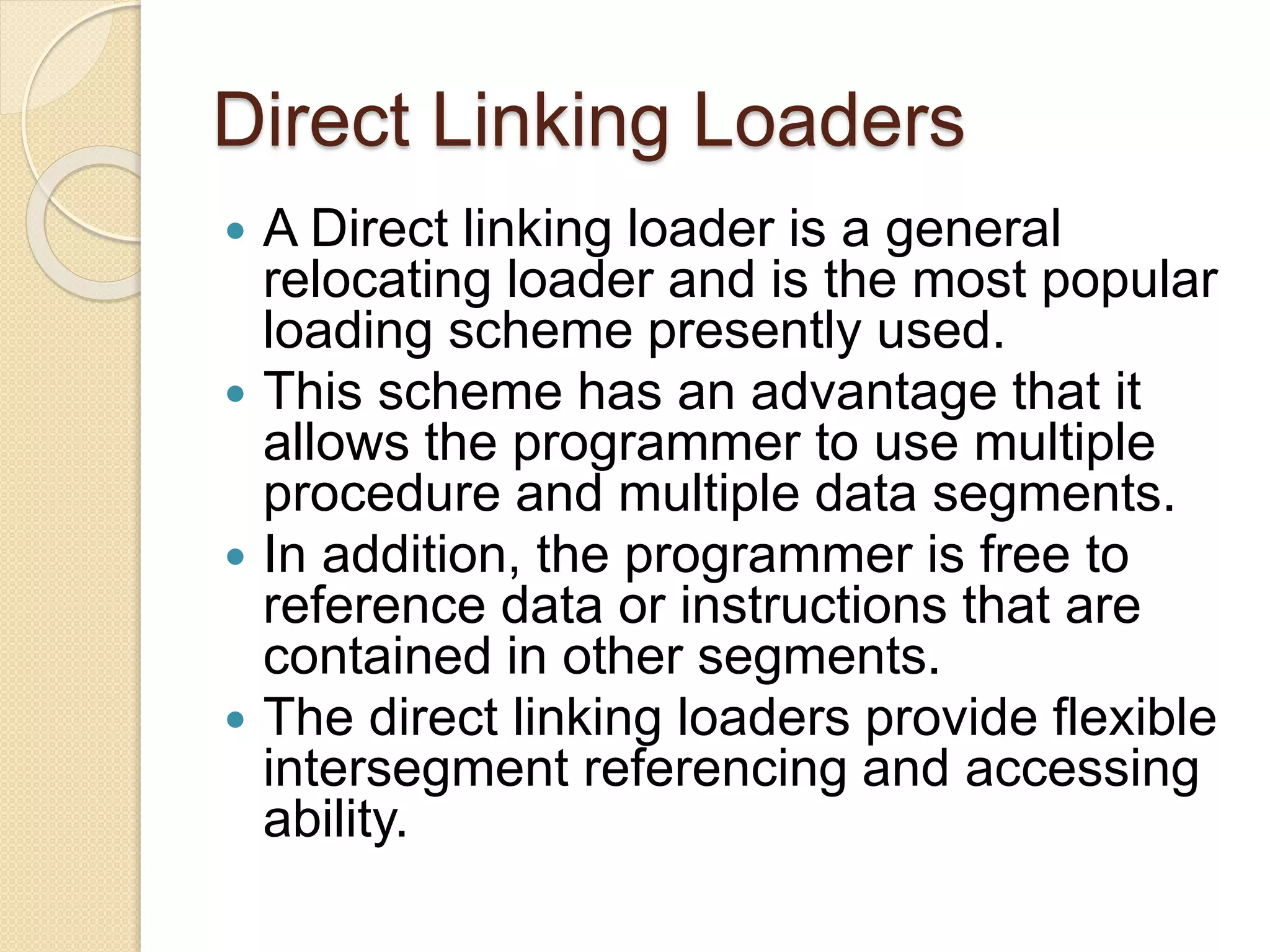 Direct linking loaders | PPTX
