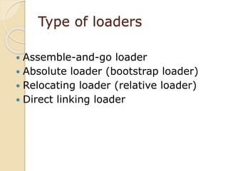 Direct linking loaders | PPTX