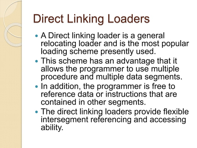 Direct linking loaders | PPTX