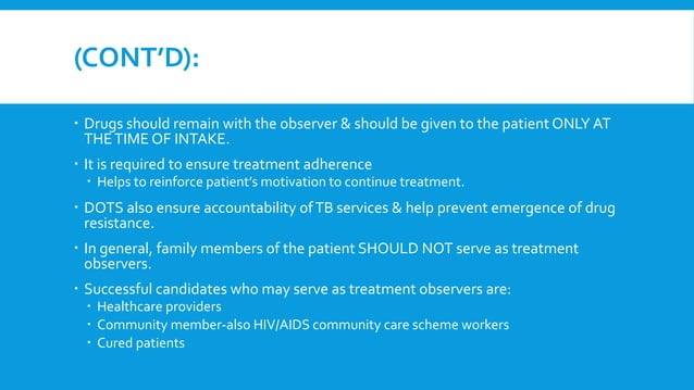 Directly observed treatment short course | PPTX