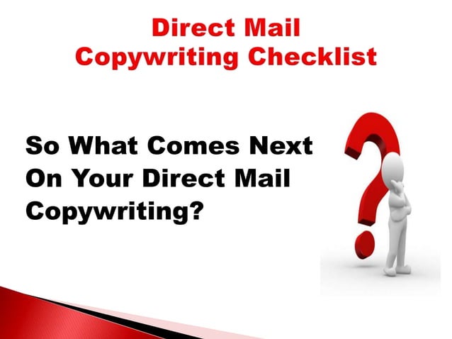 Direct Mail Copywriting Checklist | PPT