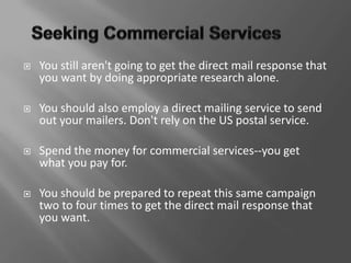 Direct mailresponsesuccessandfulfillment | PPT