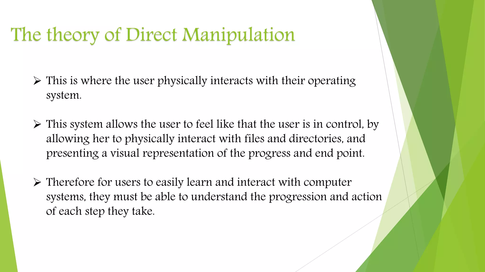 Direct manipulation - ppt | PPTX