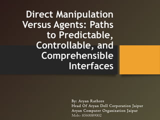 Direct manipulation versus agents predictables | PPT