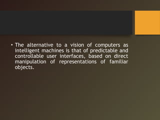 Direct manipulation versus agents predictables | PPT
