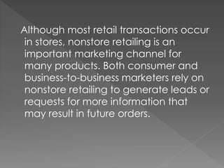 Direct marketing and other nonstore retailing | PPT