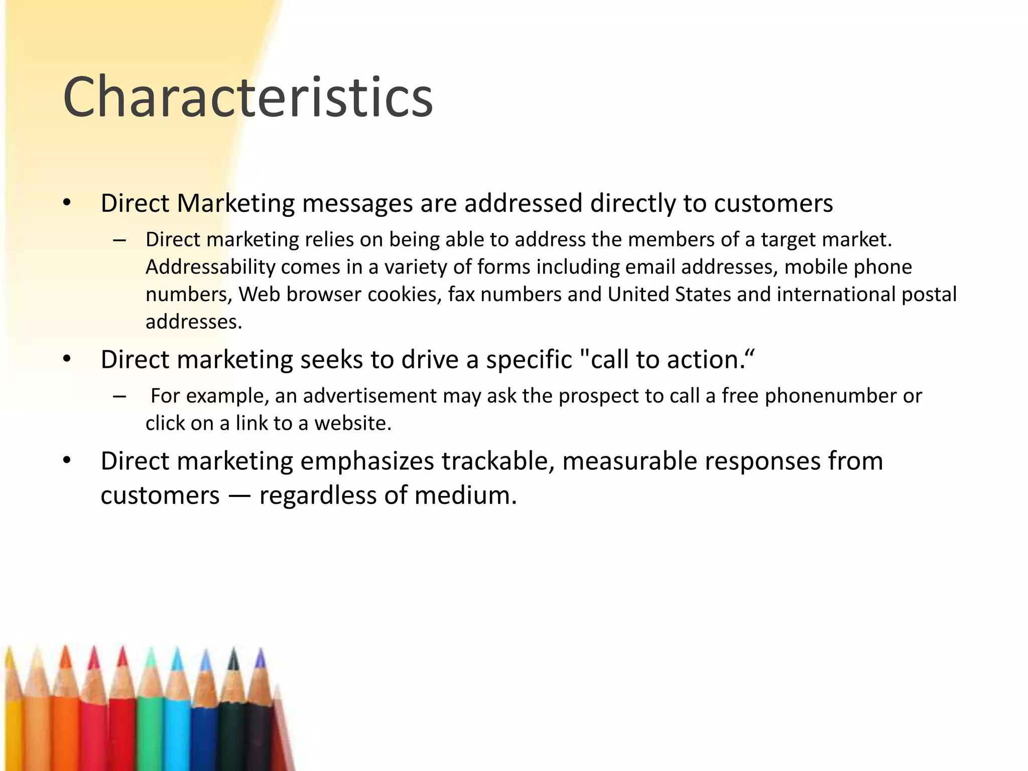 Direct marketing, online maketing, retailing | PPTX