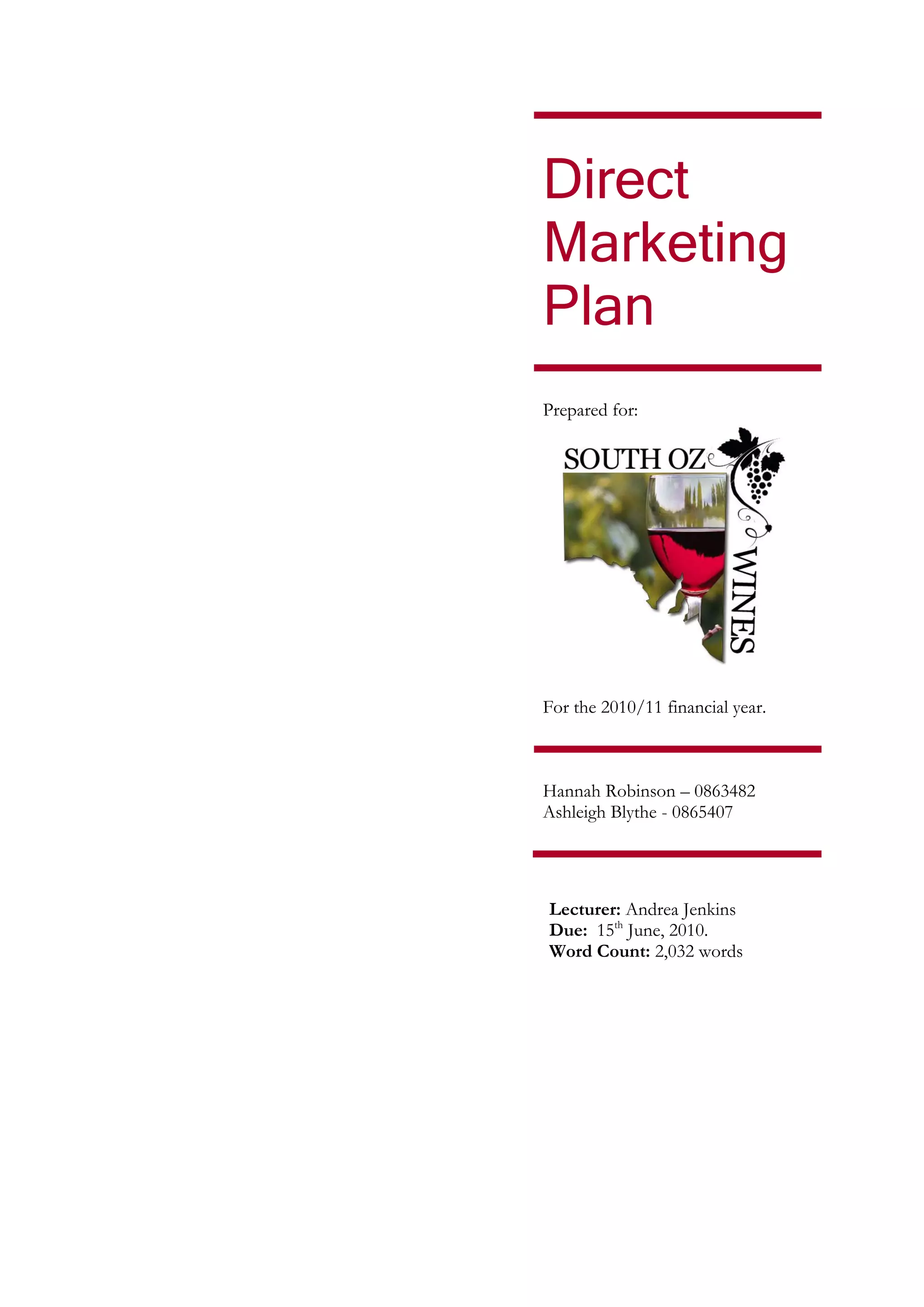 Direct Marketing Plan | PDF