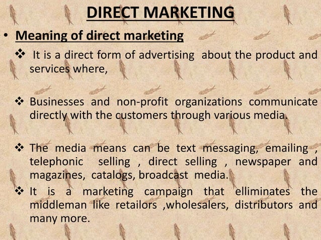 Direct marketing sem3 | PPT