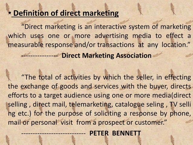 Direct marketing sem3 | PPT