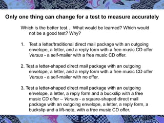 Direct marketing testing | PDF