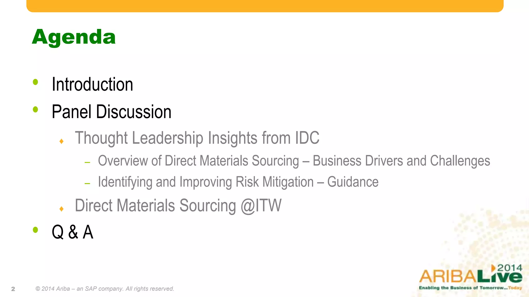 Direct Materials Sourcing and Procurement Strategies – Accelerating ...