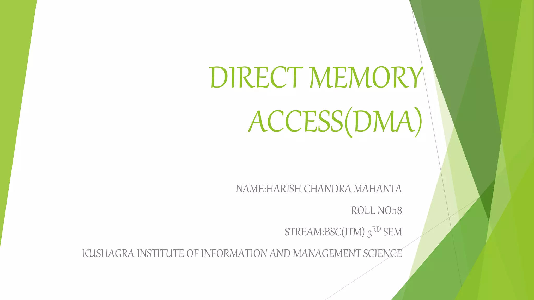 Direct memory access | PPT