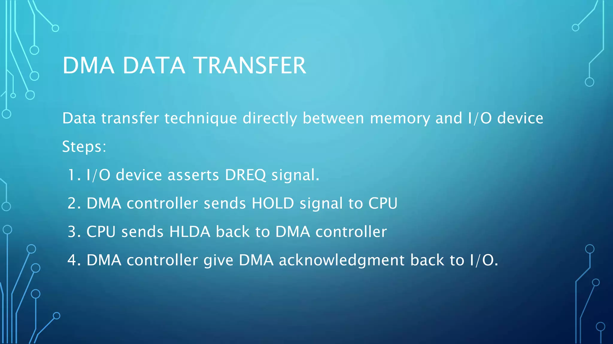 Direct memory access (dma) | PPTX | Computer Networking | Computing