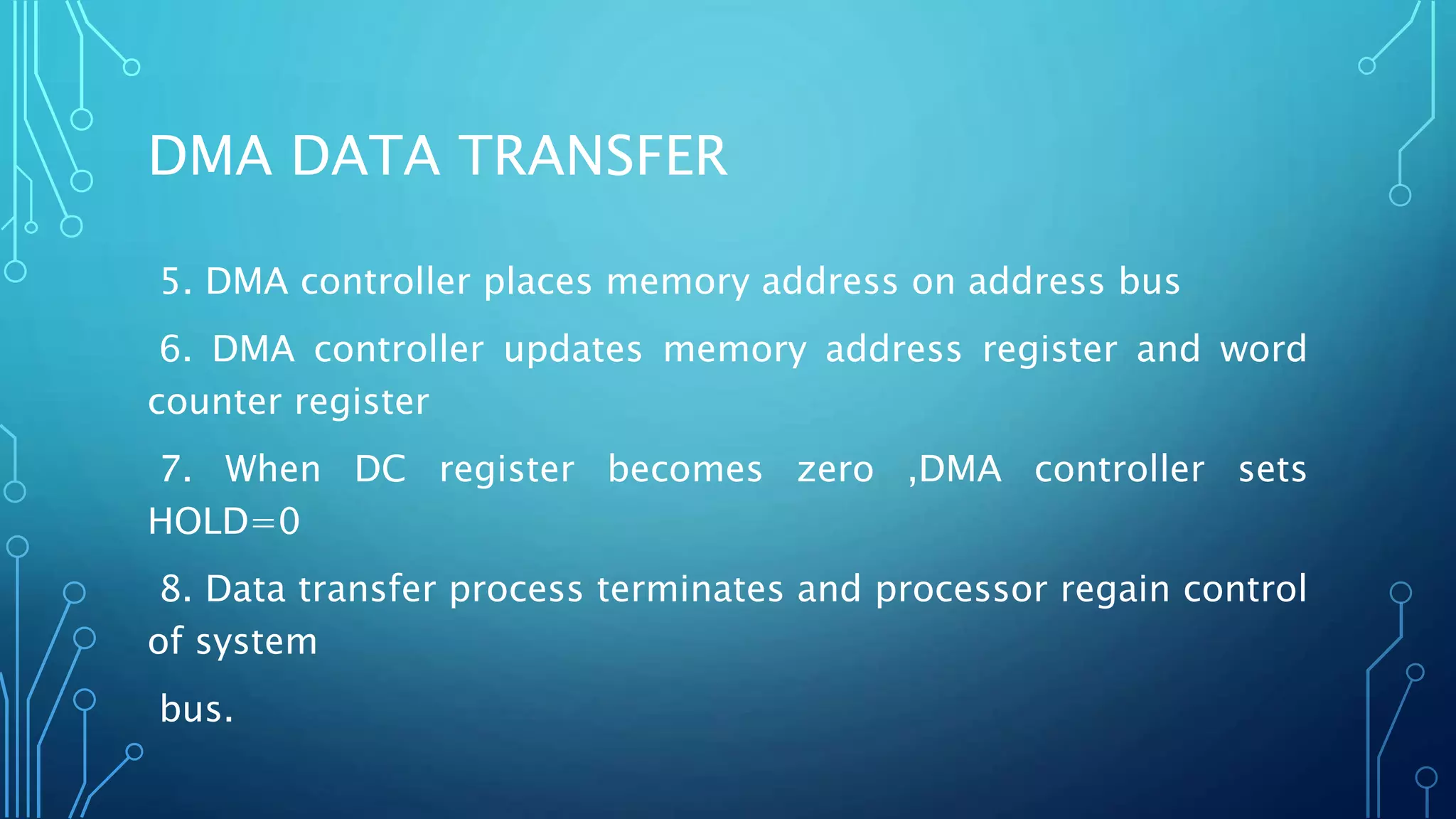 Direct memory access (dma) | PPTX | Computer Networking | Computing