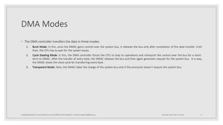 Direct memory access (dma) | PPTX