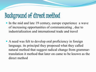 Direct method ppt | PPTX