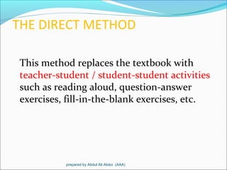 principles of teaching Direct method 1 | PPT