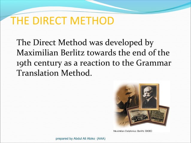 principles of teaching Direct method 1 | PPT